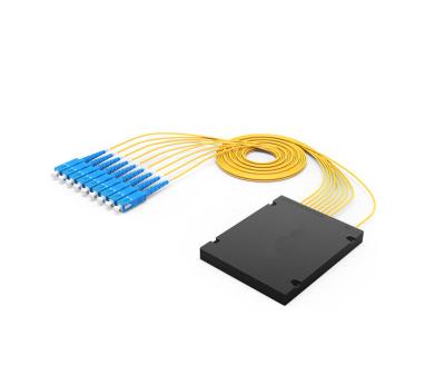 China 1x32 Single Mode Fiber Optic Splitter with SC PC Connector for FTTH Networks for sale