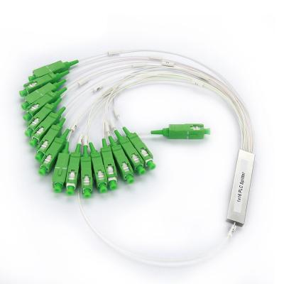 China SC APC 1x16 Single Mode PLC Fiber Optic Splitter for FTTH Internet Application for sale