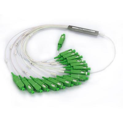 China Stainless Mini Single Mode Fiber Optic Splitter with 1x16/32 SC APC Connectors for High Reliability for sale