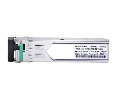 China 1.25G SFP Fiber Optic Transceiver Module with 20KM Distance and Low Power Dissipation for sale