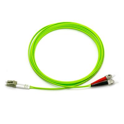 China OM5 LSZH Multimode Duplex Fiber Optic Patch Cord with 3.0mm Diameter for All Connector Styles for sale