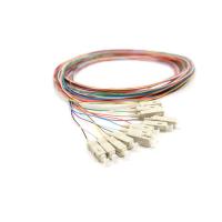 China 12 Colors Multi-Mode 0.9mm Diameter Fiber Optic Pigtail for Data Communications for sale
