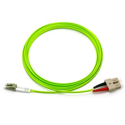 China OM5 1m LC UPC - SC UPC Duplex Fiber Optic Patch Cable 2.0mm LSZH Multimode for sale