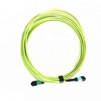 China OM5 12 Core MPO Fiber Optic Patch Cord with Female Connector for High Density Applications for sale