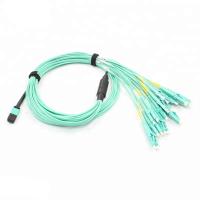 China 8 Core MTP Fanout Cable 10 M Length Single / Multi Mode MPO Fiber Cable for Data Communication for sale