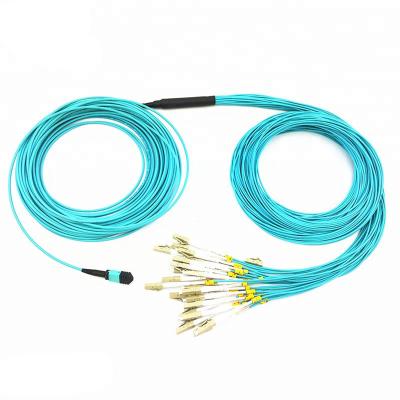 China 12 Strand MPO MTP Cable with Customized Length and Plenum Rated for High-Density Networks for sale