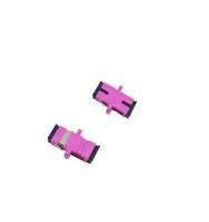 China OM4 Rose Pink SC Simplex Fiber Optic Adapter with Zirconia Sleeve and Low Insertion Loss for FTTH CATV Internet for sale