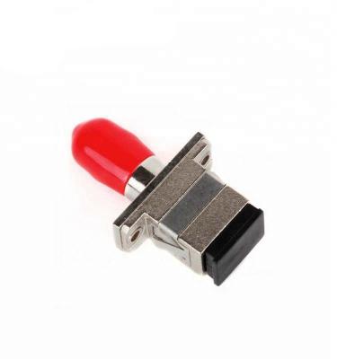 China ST-SC Fiber Optic Adapter with Metal Material and Square Cutouts for CATV/FTTH Applications for sale