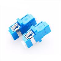 China Blue Color Single Mode LC Fiber Optic Adapter Welded Type for Secure Fiber Connections for sale