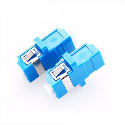 China Blue Color Single Mode LC Fiber Optic Adapter Welded Type for Secure Fiber Connections for sale