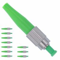 China Single Mode Fiber Optic FC Connector with 0.9mm Ceramic Ferrule and APC Polishing for sale
