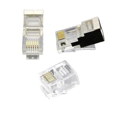 China Transparent Design Fluke-Tested RJ45 Connector with 250 MHz Bandwidth for CAT6 Networks for sale