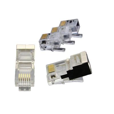 China Pro-Grade 10Gbps Ready RJ45 Connector with 600 MHz Bandwidth and Triple-Layer Shielding for sale
