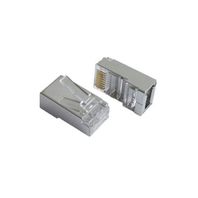 China Bulk CAT6 8P8C Modular RJ45 Connectors with Gold-Plated Contacts, Snagless Boots, and 1000+ Mating Cycles for sale