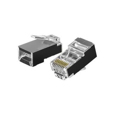 China High-Performance RJ45 Connector with 50U Gold Contacts, Fluke Pass, and Transparent Tangle-Free Design for sale