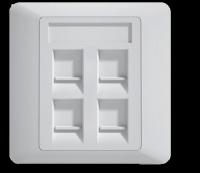 China 40Gbps Backbones CAT7 Socket with 600MHz Bandwidth and Backward-Compatible Wall Plate Switch for sale