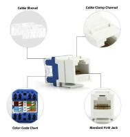 China Unshielded CAT6 RJ45 Socket with 23% Lower EMI and 50μm Gold Plating for Industrial Networks for sale