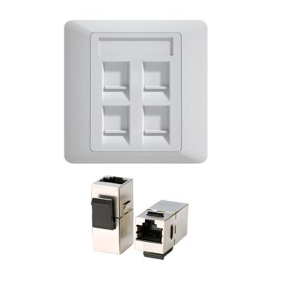 China CAT7 Keystone Socket 10Gbps with UL 94V-0 Fire Rating and Slim Profile for Data Centers for sale