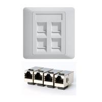 China CAT6 RJ45 Socket with 90W Power Delivery IEEE 802.3bt Type 4 Compliant and 86 * 86 mm Size for Smart Buildings for sale