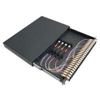 China 12 Port SC MM Simplex Rack Mount Fiber Patch Panel with Stainless Steel Enclosure and 144 Cores Capacity for sale