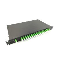 China 1U 19 Inch E2000 APC FTTH Cold-Rolled Sheet Fiber Optic Cable Distribution Box With Adaptor for sale