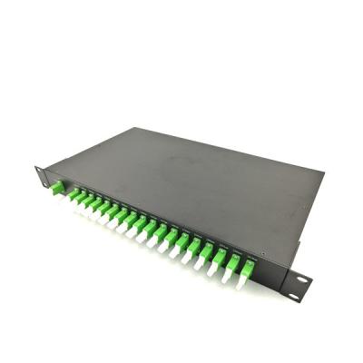 China 19 Inch Rack Mount Fiber Optic Termination Box with 18 Channels CWDM Mux and Demux E2000 APC for sale