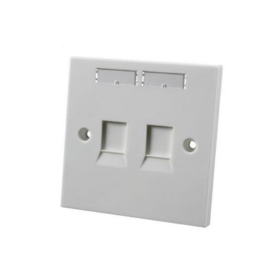 China ABS Material Fiber Optic Patch Panel with Dual Ports and Surface Mount Faceplate for 3M Module for sale