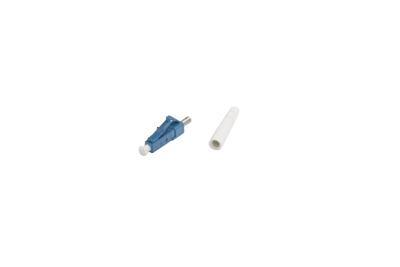 China 2.0mm Single Mode LC Fiber Optic Connector with 0.3dB Insertion Loss in Blue Color for sale