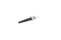 China ST Single Mode 2.0mm Fiber Optic Connector with Metal Material and Black Net Boot for sale