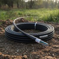 China GYTA53 Direct Burial Armored Fiber Optic Cable with Corrugated Steel Tape Armoring and APL Moisture Barrier for Single Mode G652D Fiber for sale