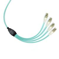 China OM3 LSZH MPO Fiber Cable 8 Fibers Elite Breakout MPO Female to LC Type B for sale