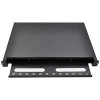 China 1U 19 Inch Rack Mount Fiber Optic Distribution Box with 96core LC Fiber Count and Cold Rolled Steel 1.2T Material for sale