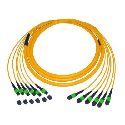 China Single Mode 9/125 12 Fiber Trunk MPO MTP Cable with PVC Material for High-Speed Data Transmission for sale