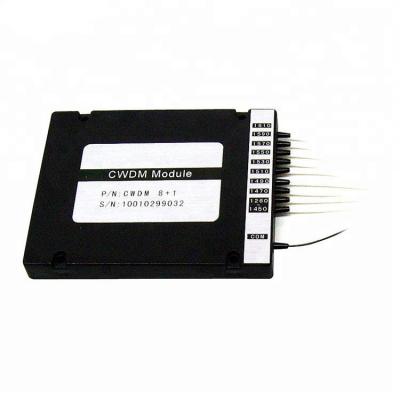 China 100G Fiber Optic CWDM Module 4CH/8CH WDM Mux/Demux with Low Insertion Loss for Optical Networks for sale
