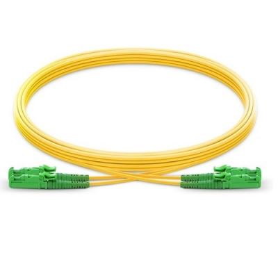 China E2000 APC Single Mode Duplex Fiber Optic Patch Cord with LSZH Material and Customizable Length for sale
