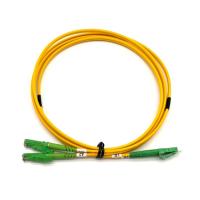 China E2000 APC Metal Cap Connector Single Mode Fiber Optic Patch Cord with 3.0mm PVC Yellow Outjacket for sale