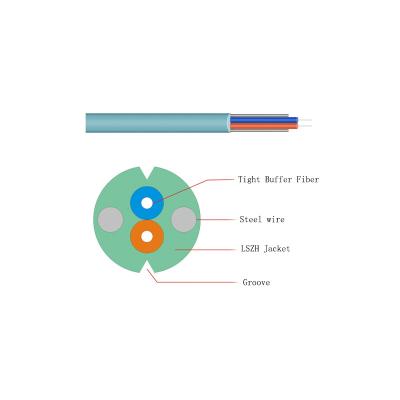 China Self-supporting FTTH Drop Cable with LSZH Jacket for Aerial Usage in FTTH Projects for sale