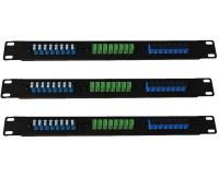 China Cold Rolled Steel FTTH Fiber Optic Patch Panel with Multiple Adapter Options for 1U Rack Mount Distribution Box for sale