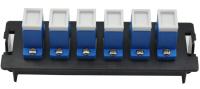 China Plastic Material 12 Port SC Duplex Fiber Optic Patch Panel with Clip Installation for 19 Inch 1U Distribution Box for sale