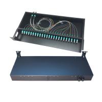 China 24 Fiber 1U Rack Mount MPO/MTP Fiber Optic Patch Panel with 19 Inch Standard Structure for sale