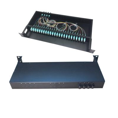China 1U 19 Inch 48 Core MPO/MTP Fiber Optic Patch Panel for FTTH Rack Mounting in Data Centers for sale