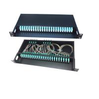 China Compact 19 Inch Rack Mount Fiber Optic Patch Panel with 12/48/96 Core Capacity for FTTH Termination for sale