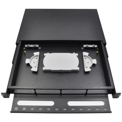 China 19 Inch 24 Port ODF Fiber Optic Patch Panel with Drawer Structure for Easy Operation in Data Centers for sale