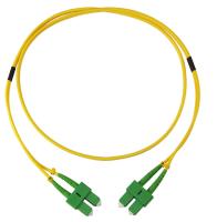China SC Green Connector APC Polish Duplex Fiber Optic Patch Cord for Fiber to the Home for sale