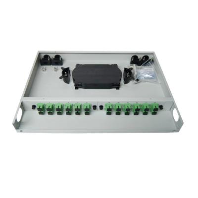 China 24 Fiber SC Connector Slide Out Drawer 19-inch Rack Mount Fiber Optic Distribution Frame ODF for sale