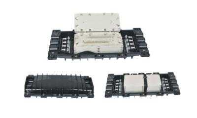 China Horizontal Type Fiber Optic Joint Enclosure 24 Fiber 3 In 3 Out IP68 Waterproof PC Material for FTTH FTTX Networks for sale