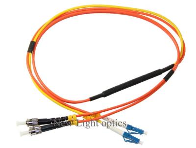 China Single Mode G652D Conditioning Multi Mode OM1 62.5/125 Fiber Optic Patch Cord with ≤ 0.3dB Insertion Loss and ST-LC Connector for sale