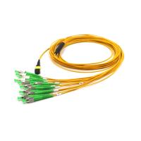China 12 Fiber Low Loss Yellow MTP MPO Trunk Cable 1 Meter ST APC Patch Cord 3.0mm Diameter for sale