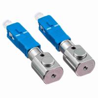 China Round Type SC Fiber Optic Adapter with Press Button Installation and >1000 Times Repeatability for Test Center for sale