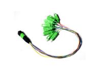 China 0.9mm 12 Fiber Fan Out Optic Patch Cord MPO MTP Cable with Customizable Length for sale